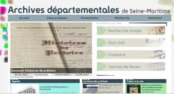 (76) Numérisation en cours au Archives Départementales de Seine Maritime.