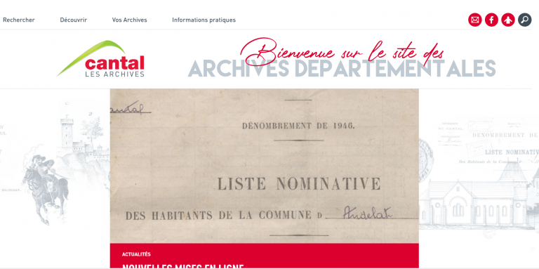 Archives 15, nouveautés aux archives du Cantal - Archiveenligne.fr