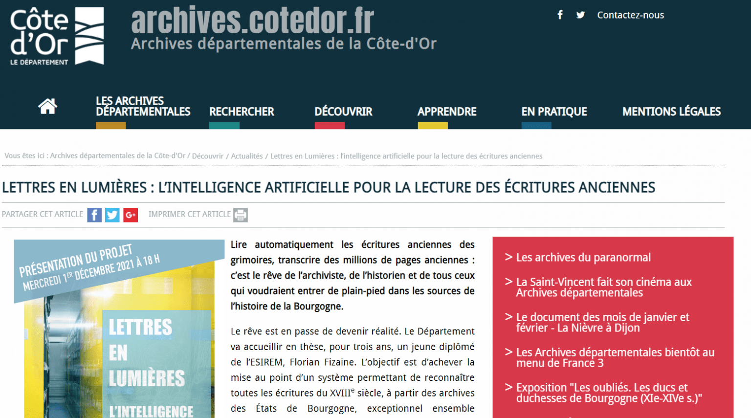 Archives 21, L'intelligence artificielle au service du décryptage des ...
